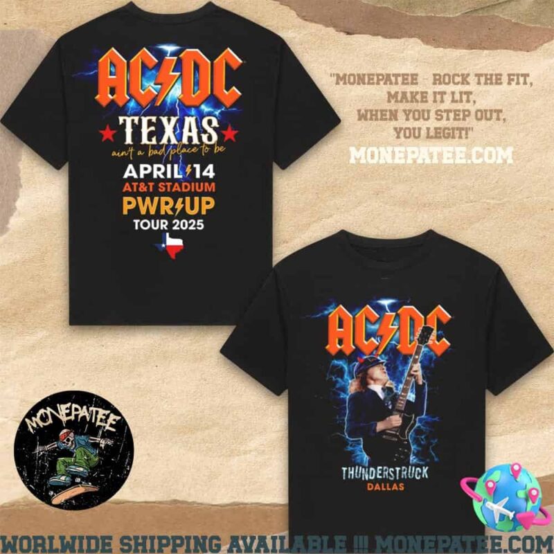 AC DC Merchandise Angus Gibson PWR UP North America Tour 2025 Two Sides ...