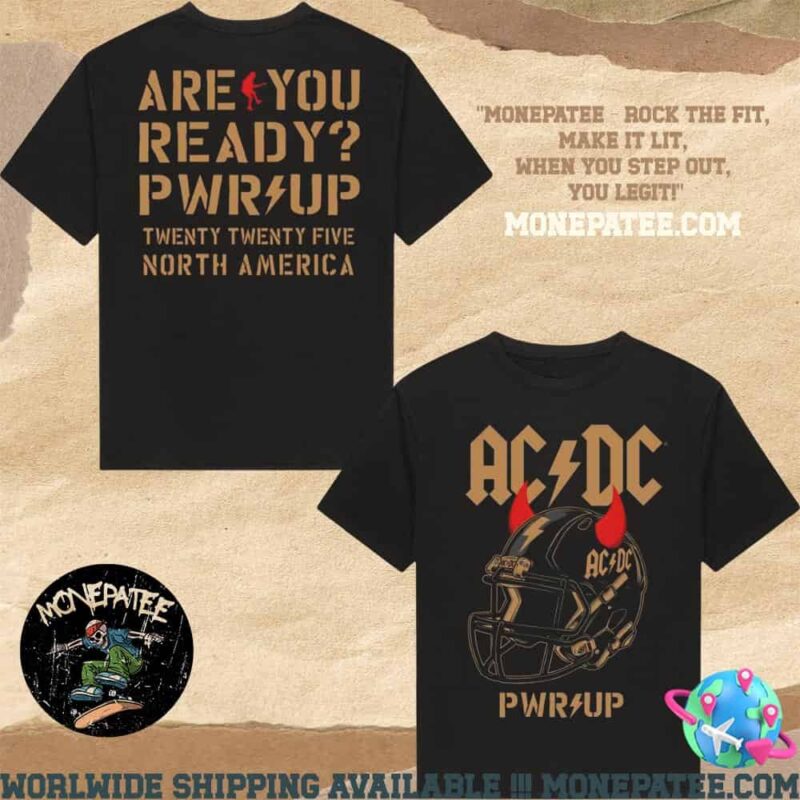 AC DC Merchandise Angus Gibson PWR UP North America Tour 2025 Two Sides ...