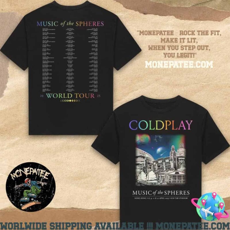 Official Coldplay Merchandise 2025 Music Of The Spheres World Tour Hong Kong April 8 9 11 12 At ...