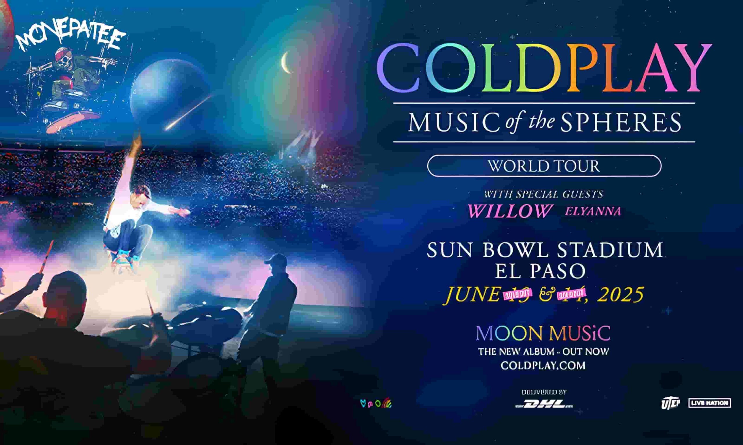 Coldplay Music of the Spheres World Tour 2025 in El Paso – June 13 & 14 at Sun Bowl Stadium Full ...